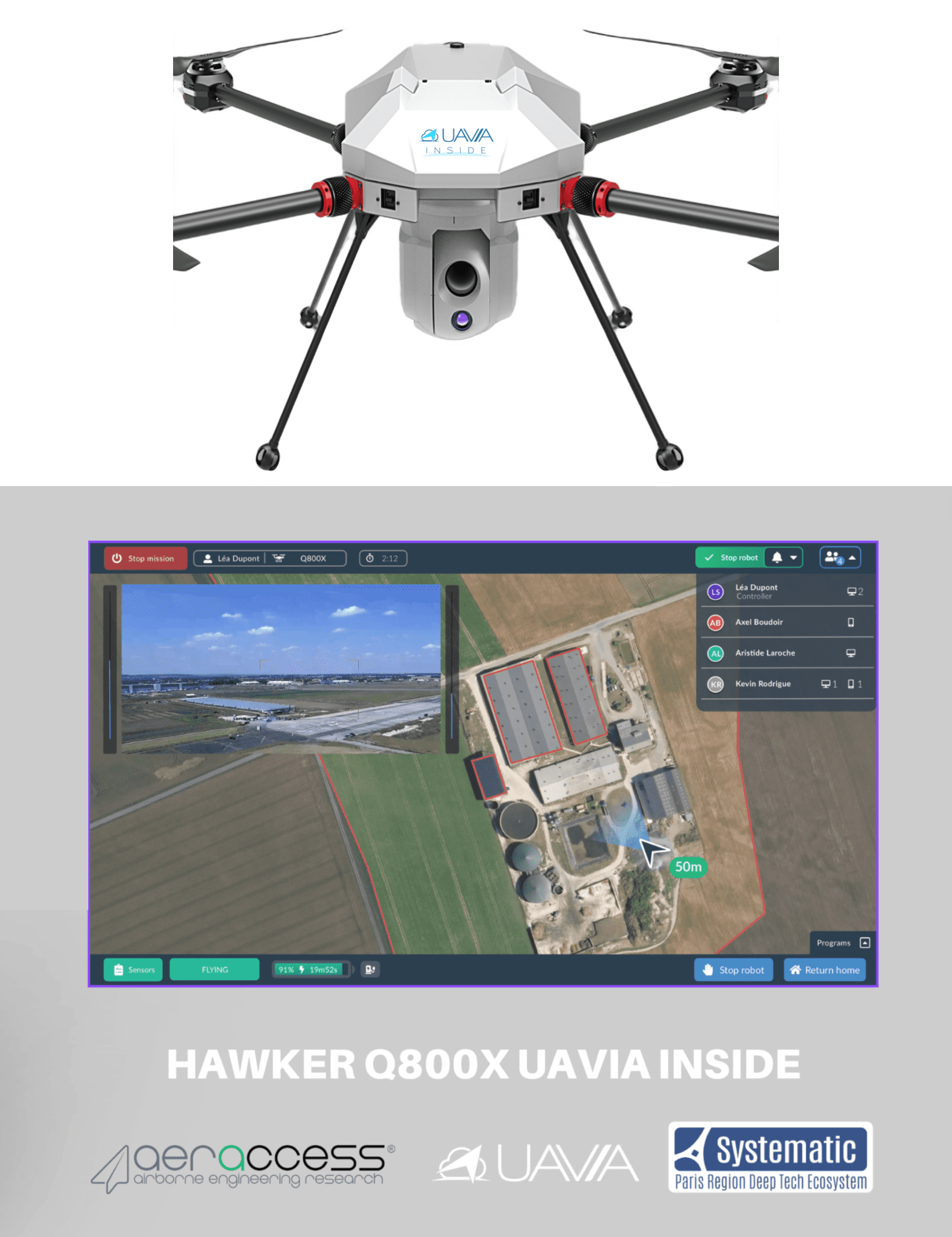 UAVIA and AERACCESS announce the availability of the HAWKER Q800X UAVIA Inside - Uavia